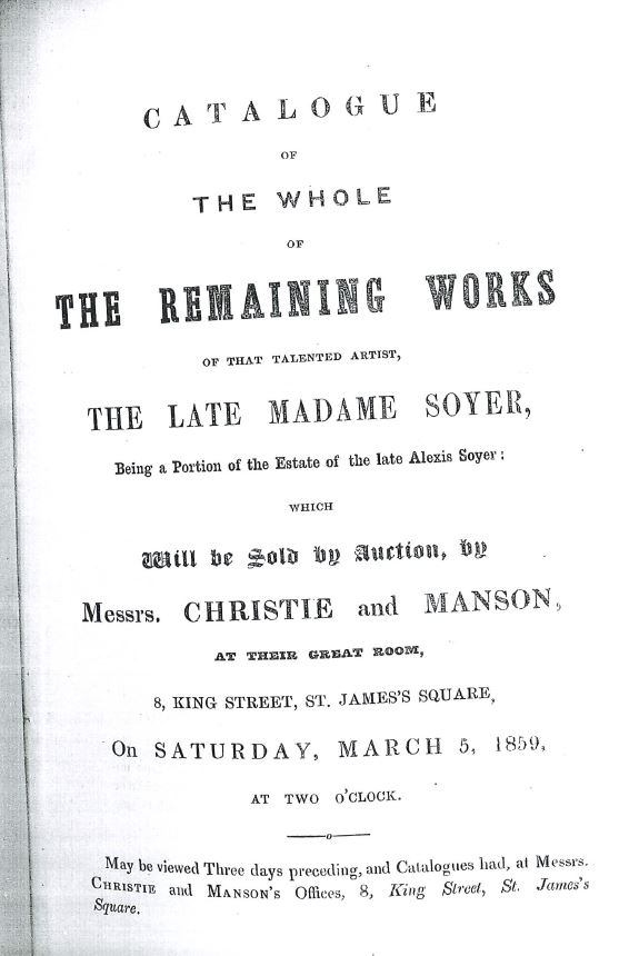 Alexis Soyer | Emma Soyer